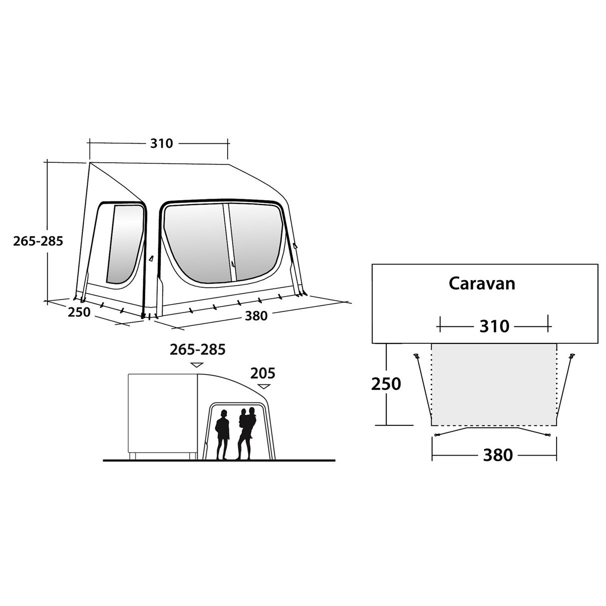 Cort frontal Outwell Ripple Motor 380SA L | 4Camping.ro