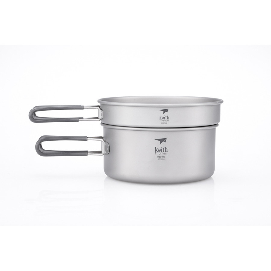 Set vase Keith Titanium Titanium Pot and Pan Cook Set 2-piece | 4Camping.ro