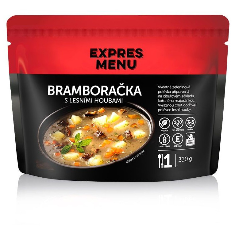 Supă Expres menu Supă de cartofi cu ciuperci de pădure | 4Camping.ro