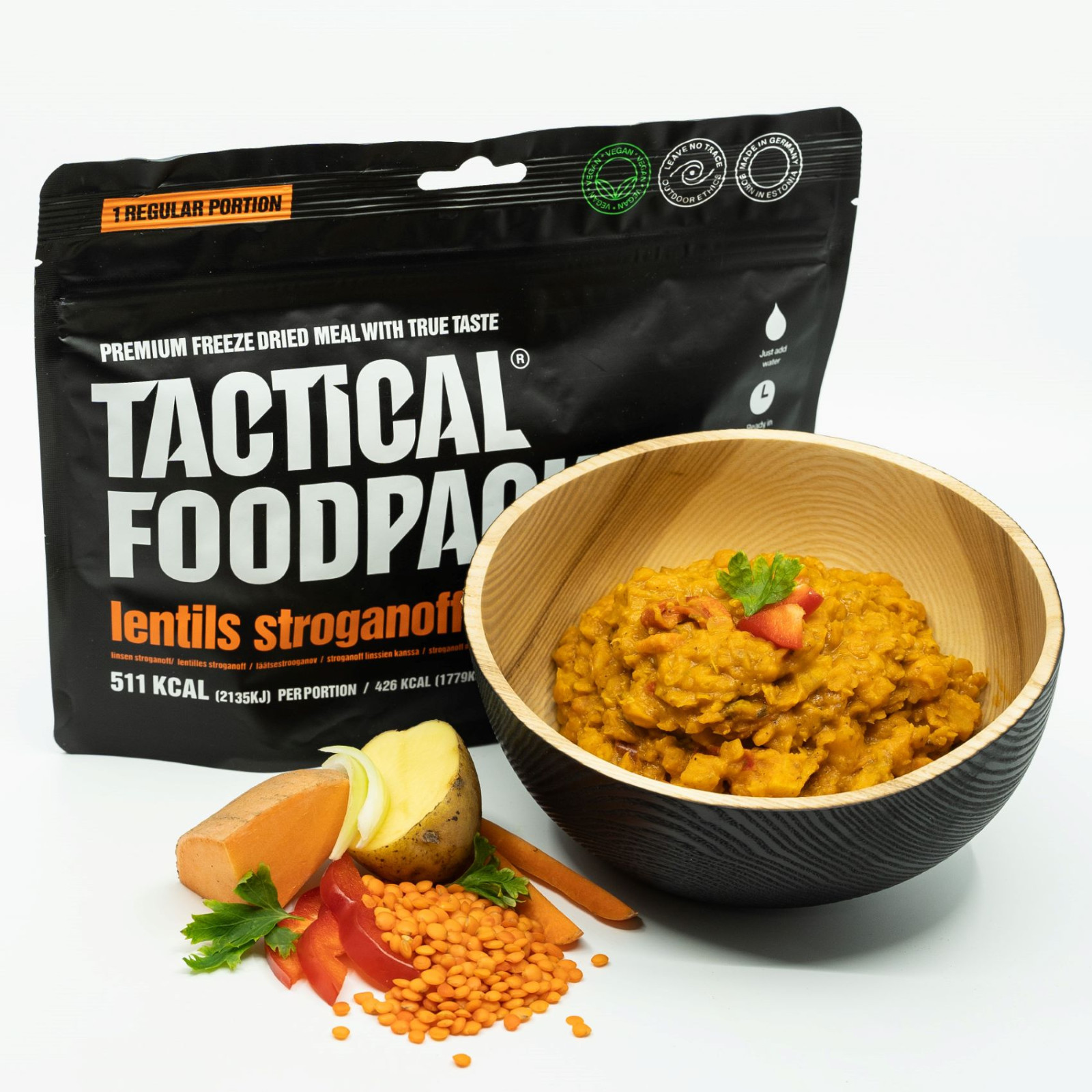 Fel principal Tactical Foodpack Lentils Stroganoff 120g | 4Camping.ro